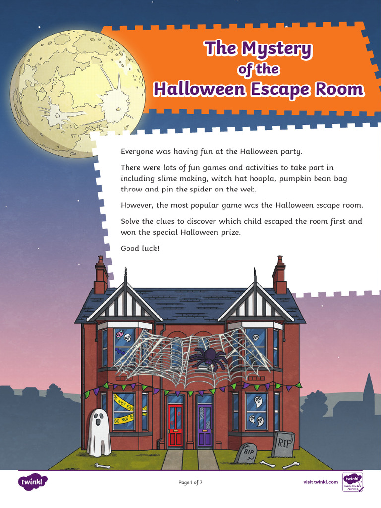 The Mystery of The Halloween Escape Room | PDF | Halloween