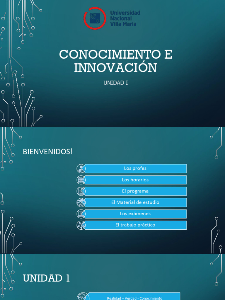 UNIDAD 1 - Conocimiento e Innovación | PDF | Conocimiento | Verdad