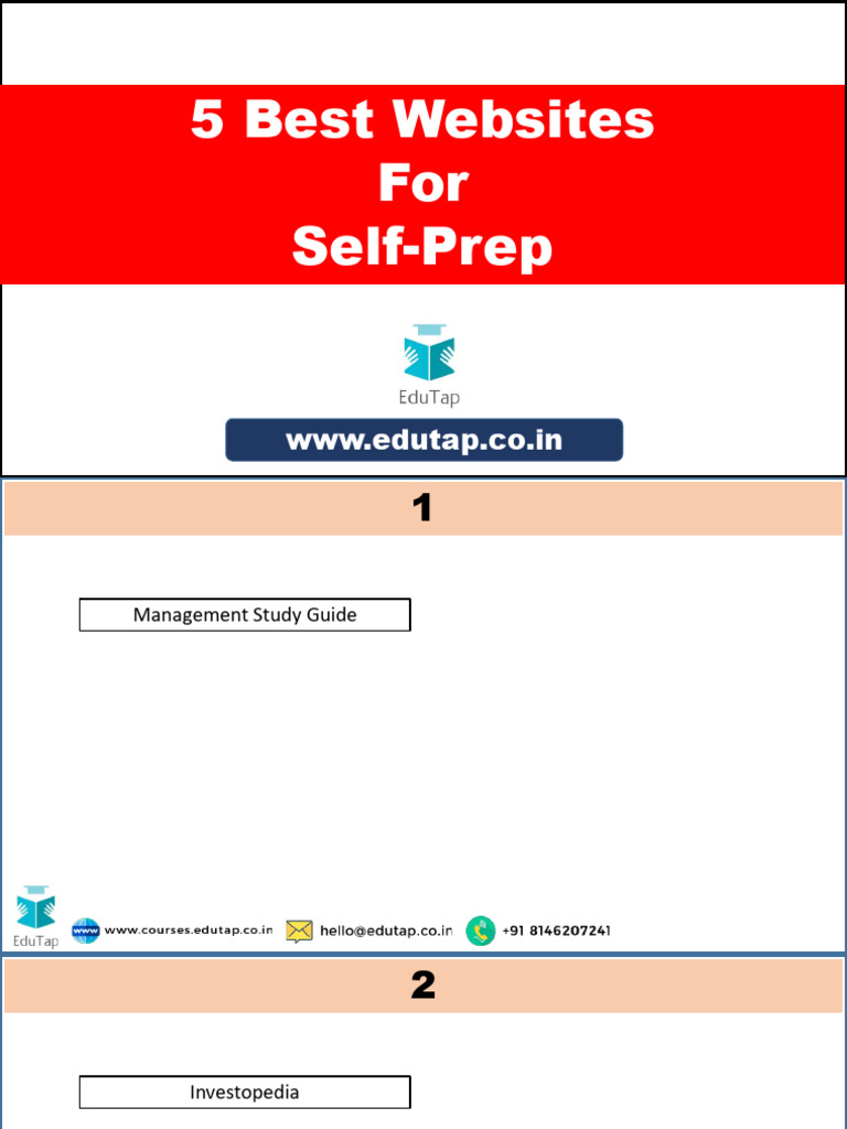 5 Websites For Self Prep | PDF