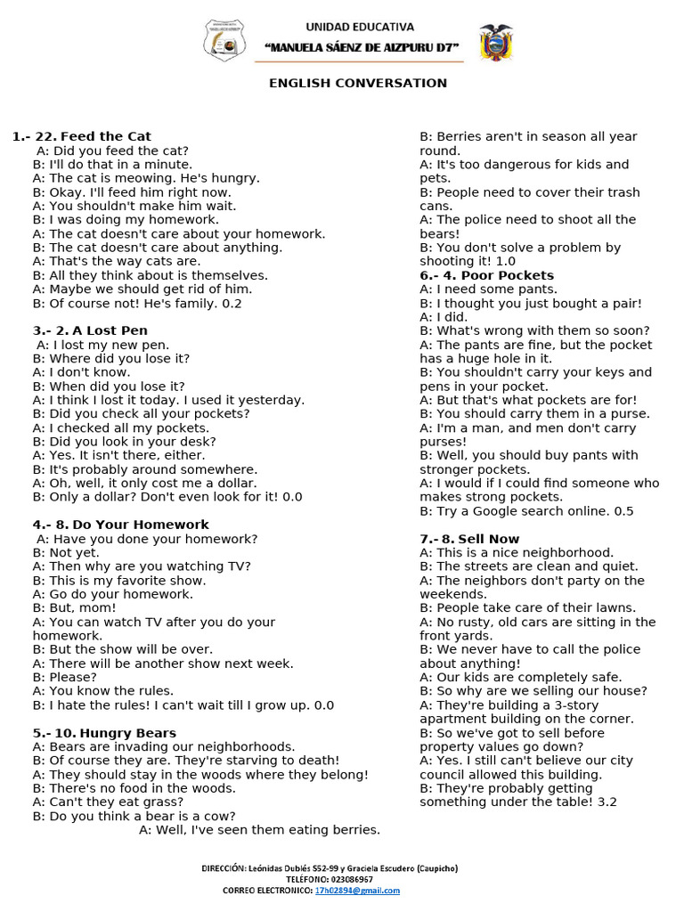 Everyday English Conversations | PDF