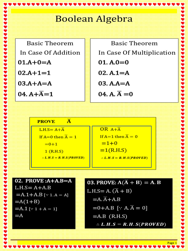 ALL Boolean Algebra Ok | PDF | Mathematics | Mathematical Logic