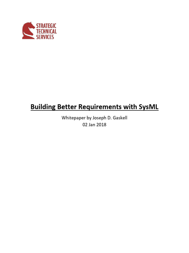 Improving Requirements with SysML | PDF | System | Use Case