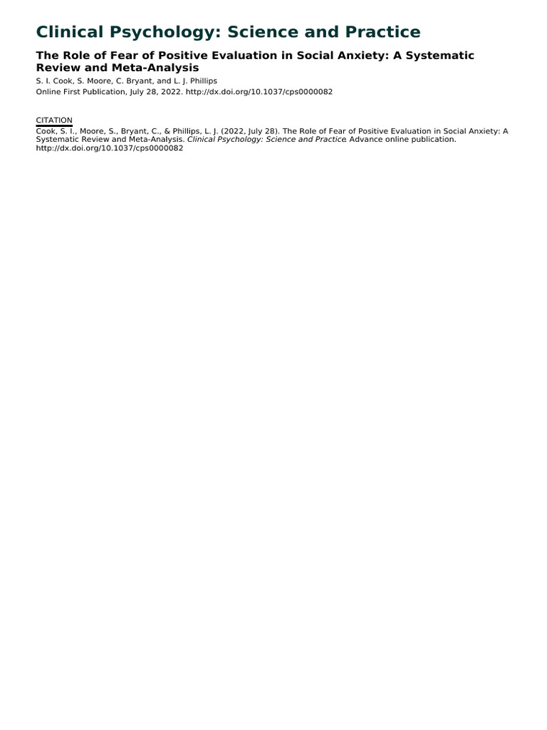 Cook Et Al 2022 | PDF | Meta Analysis | Systematic Review
