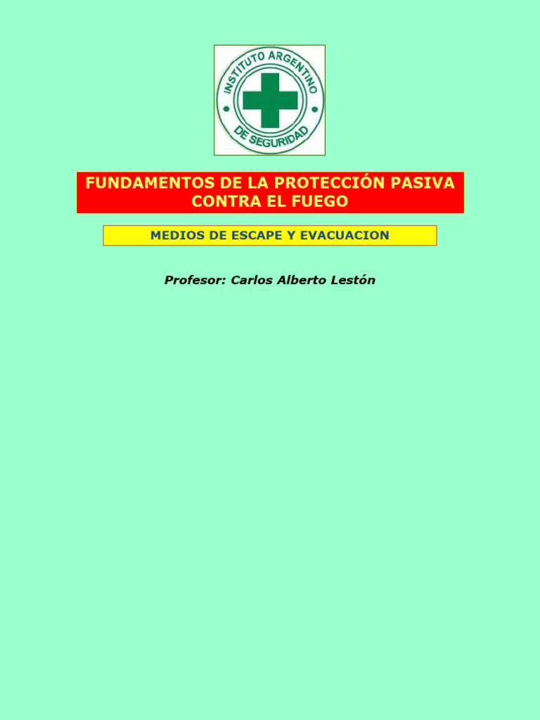 A3 Medios de Escape y Evacuacion | PDF | Escalera | edificio