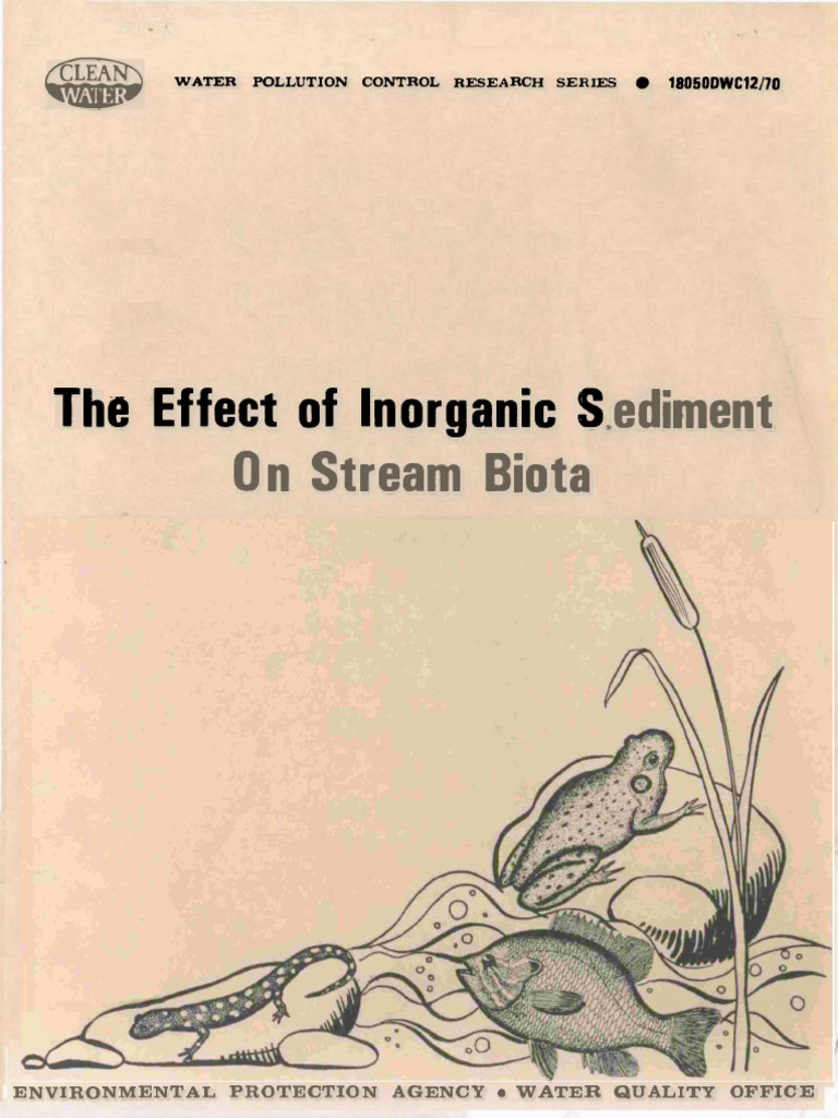 Gammon. The Effect of Inorganic Sediment On Stream Biota U.S. | PDF ...