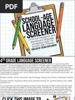 Test of Language Development Primary Fourth Edition TOLD-P4 | PDF