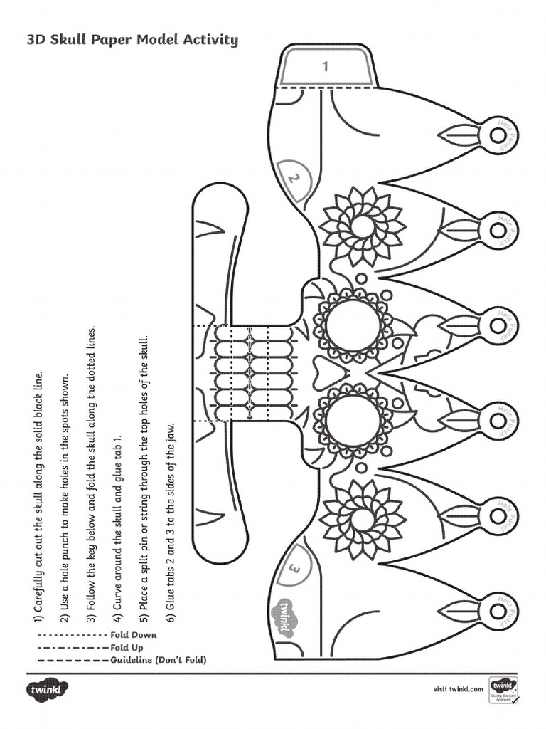 3D Day of The Dead Sugar Skull Craft | PDF