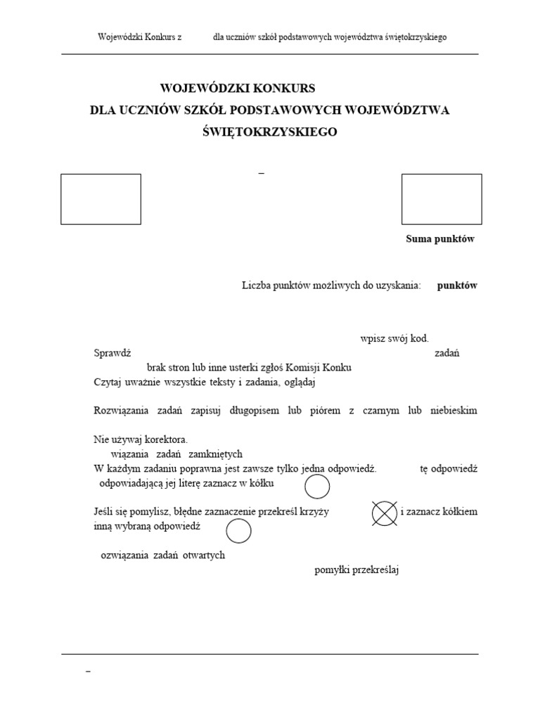 I WK Z Historii Arkusz Z Zadaniami I Etap | PDF