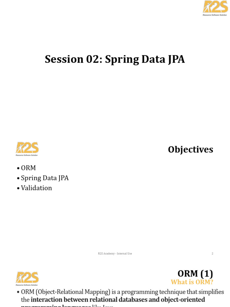 Session02 - Spring Data JPA | PDF | Information Technology | Object (Computer Science)