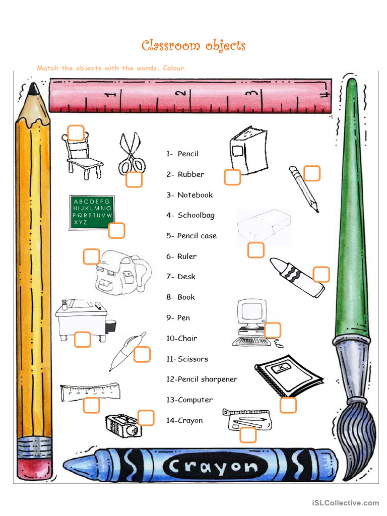 Classroom Objects | PDF