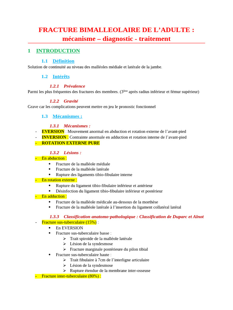 127 Fracture Bimalléolaire de Ladulte | PDF | Jambe humaine | Maladies et troubles