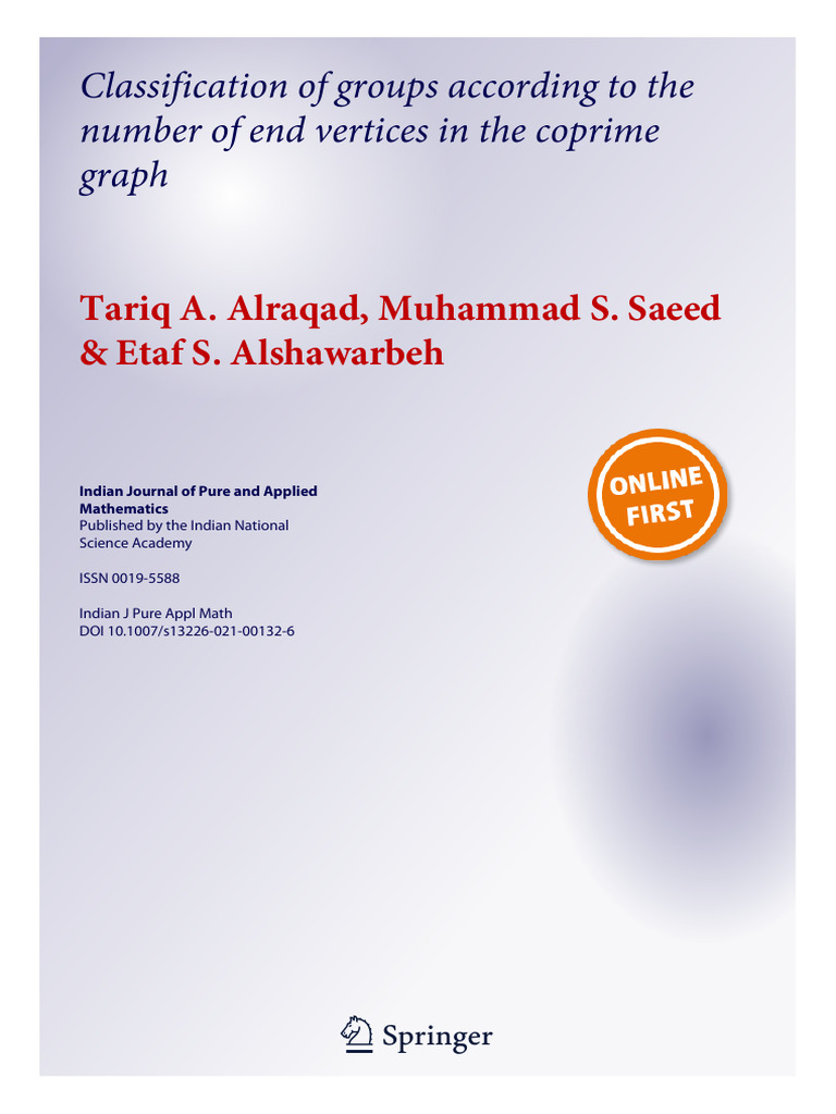 Classification of Groups According To The Number of End Vertices in The ...