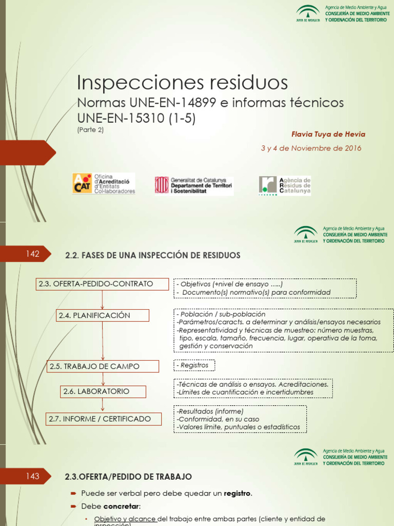 Inspecciones Residuos Norma UNE EN 14899 y UNE EN 15310 II | PDF ...