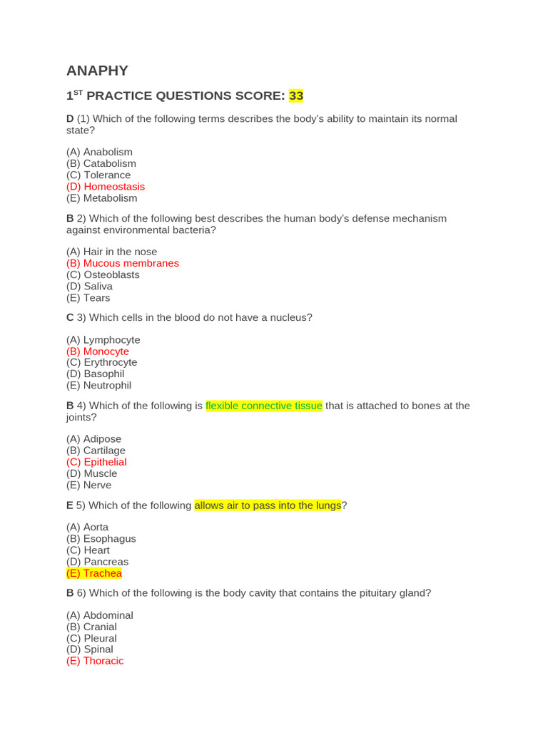 ANAPHY | PDF | Atrium (Heart) | Blood