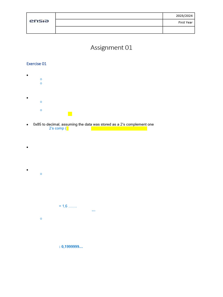 Assignment 01 Solution | PDF | Numbers | Computing Assignment 01 Solution | PDF | Numbers | Computing