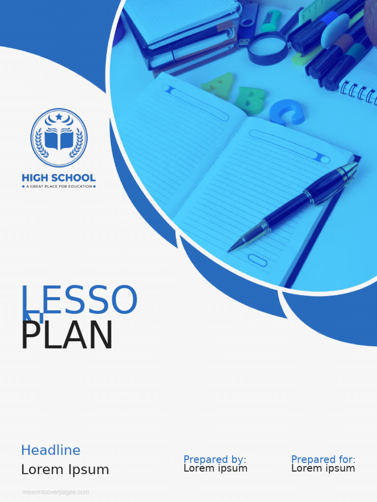 Lesson Plan Cover Page 2 | PDF
