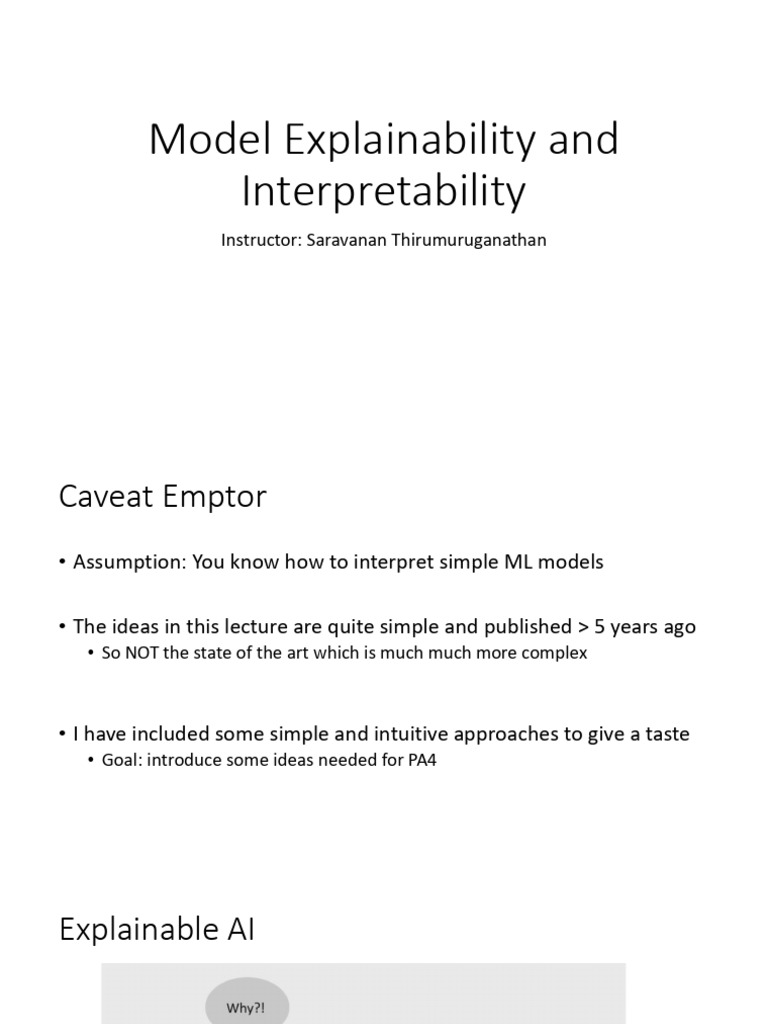 13 Model Interpretability | PDF | Artificial Intelligence | Intelligence (AI) & Semantics
