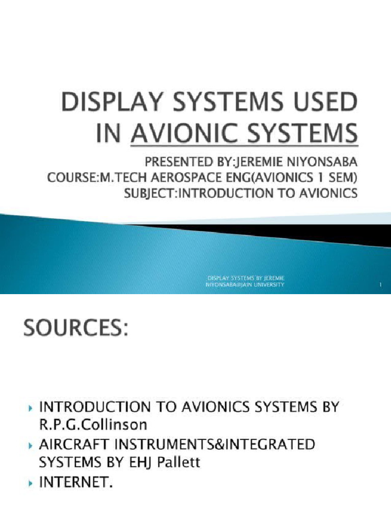 Display Systems Used in Avionics | PDF