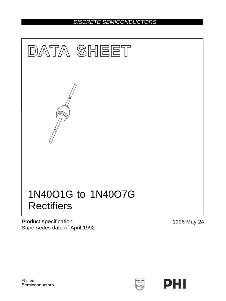1N4007 PDF, 1N4007 Description, 1N4007 Datasheet, 1N4007 View - ALLDATASHEET | PDF | Rectifier ...