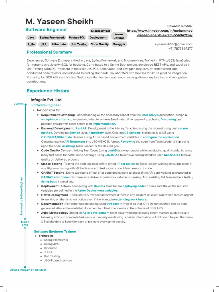 Yaseen Shiekh CV PDF | PDF