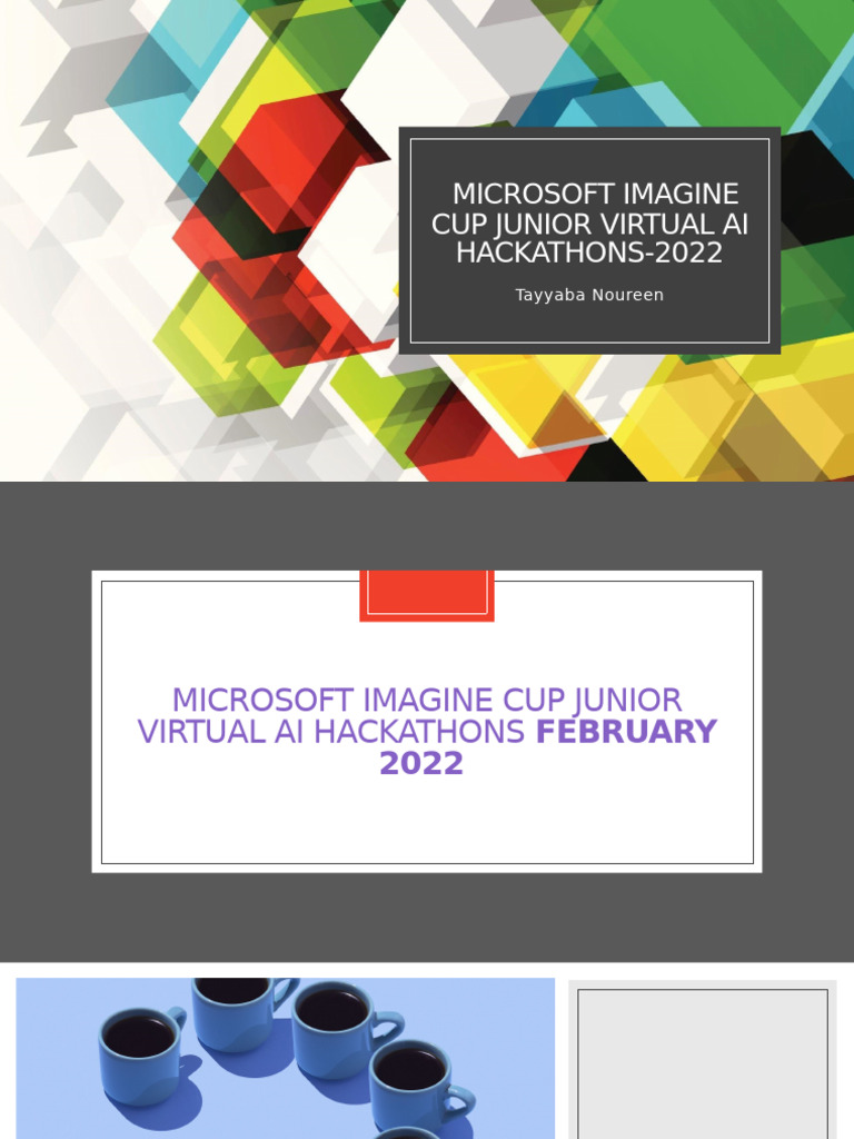 Microsoft Imagine Cup Junior Virtual AI Hackathons | PDF | Software | Computing