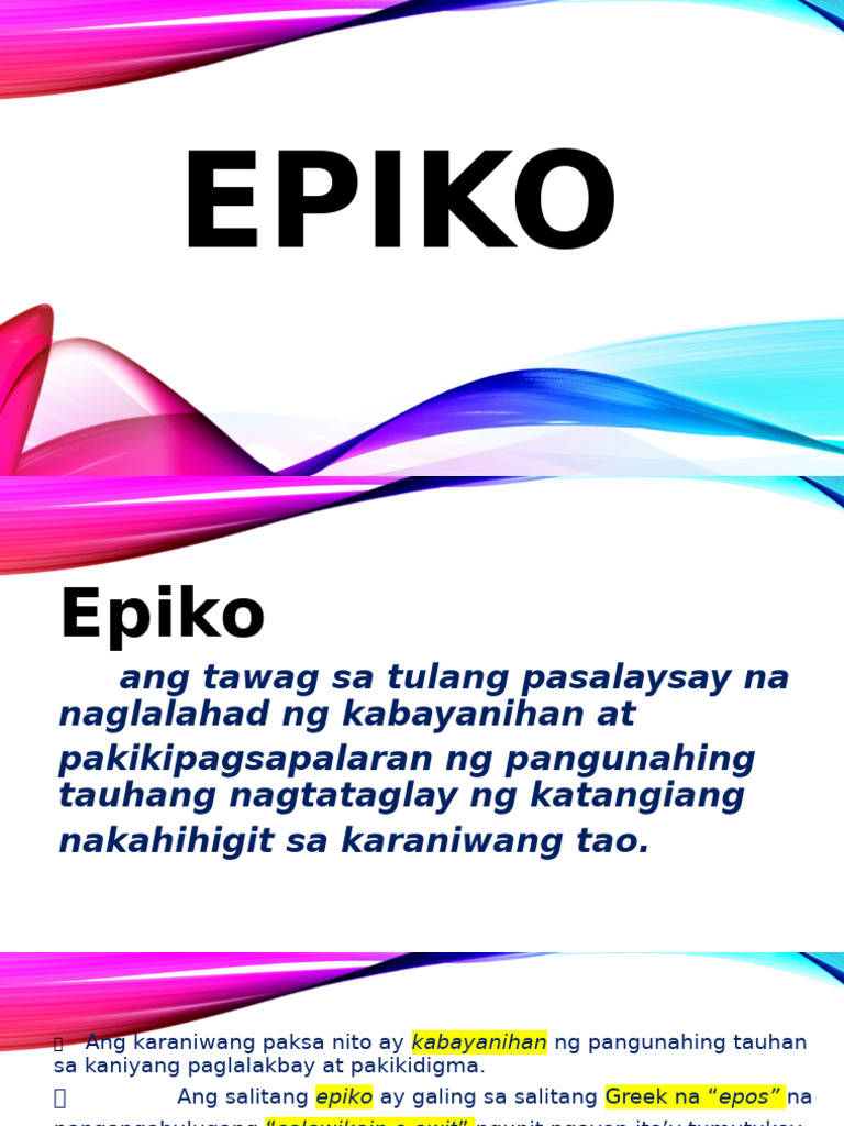 Epiko 1st Quarter | PDF