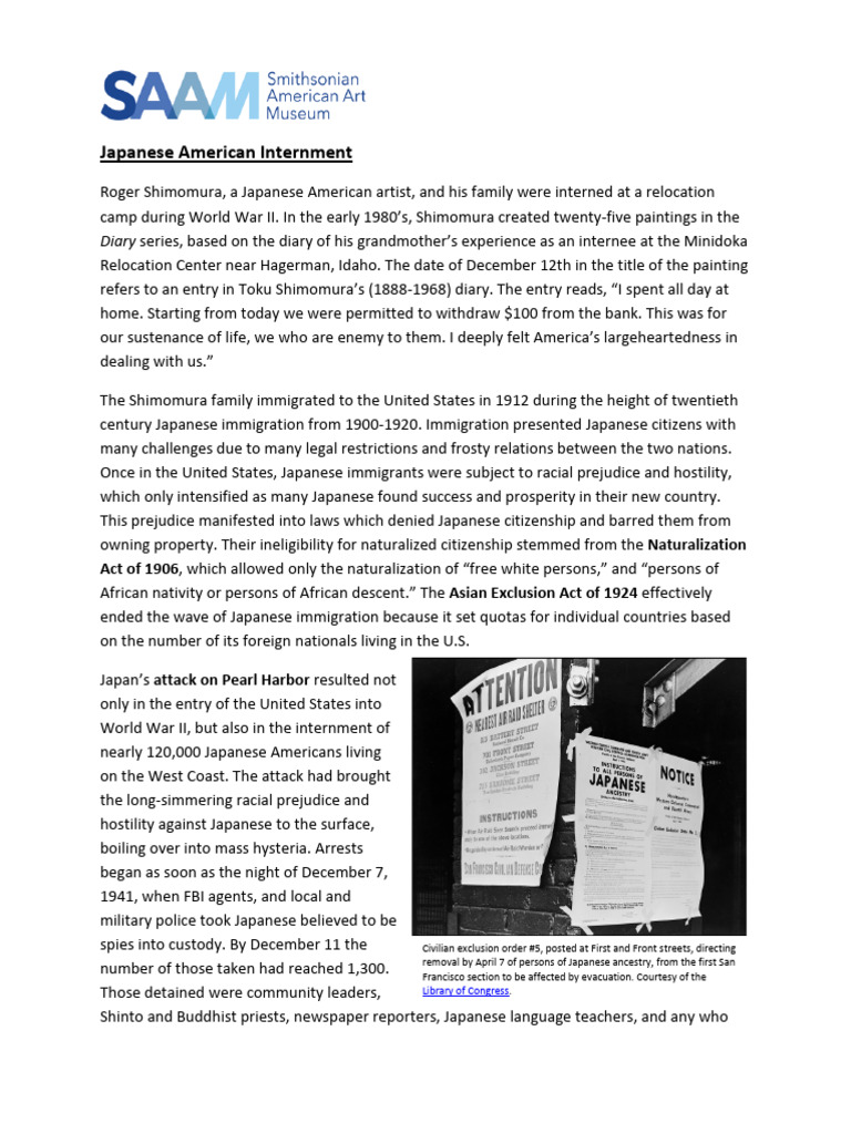 Japanese American Internment | PDF | Internment Of Japanese Americans