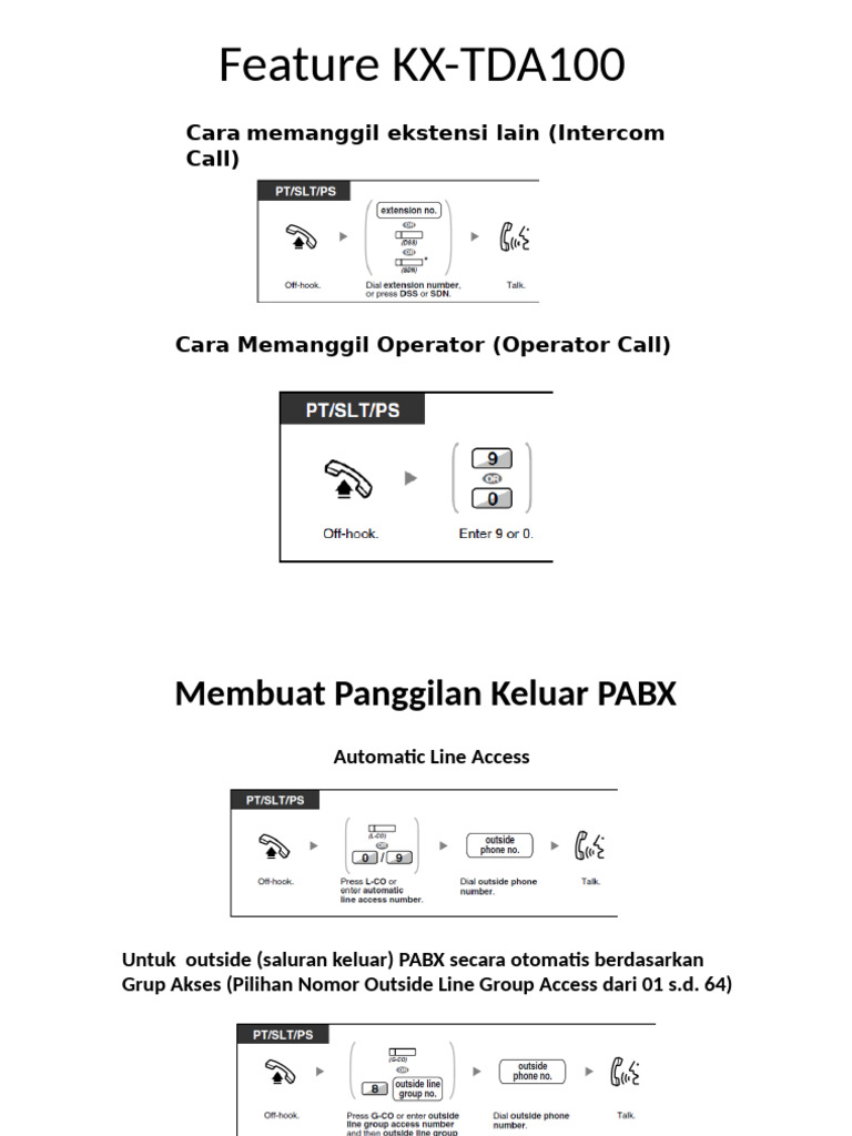 Feature KX TDA100 | PDF
