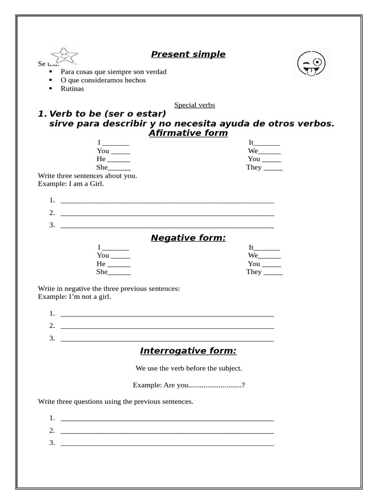 Present Simple (Special Verbs) | PDF | Language Families | Syntactic ...