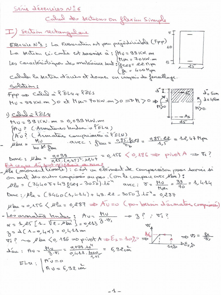 Solution de La Serie (Flexion Simple) | PDF