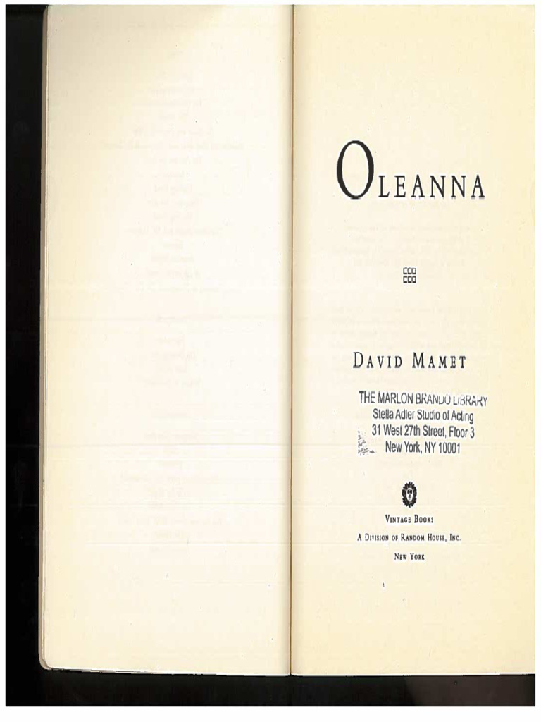 Oleanna | PDF