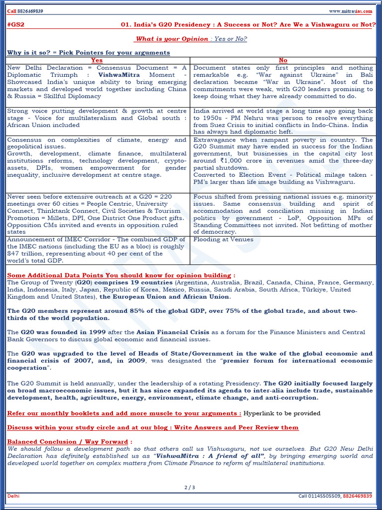 DebateMitra - G20 | PDF | Economies | International Relations