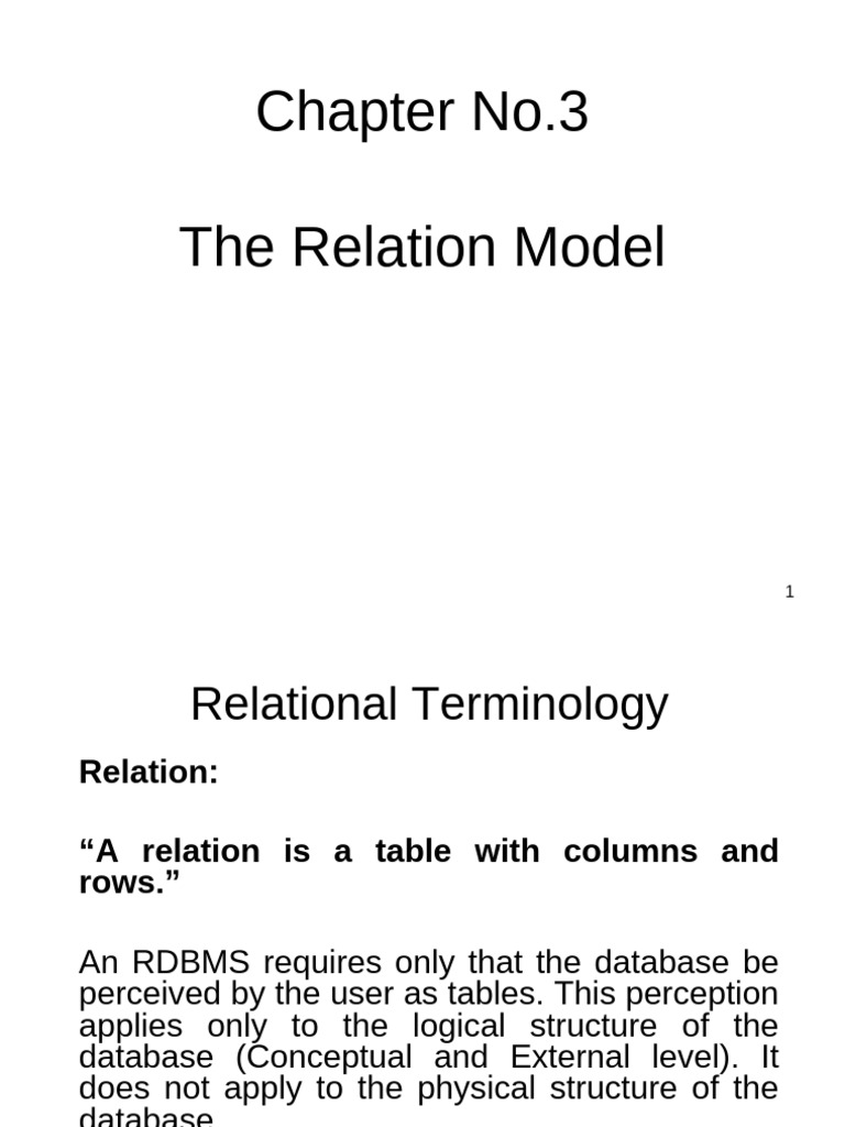 Chapter 3rd | PDF | Relational Model | Relational Database