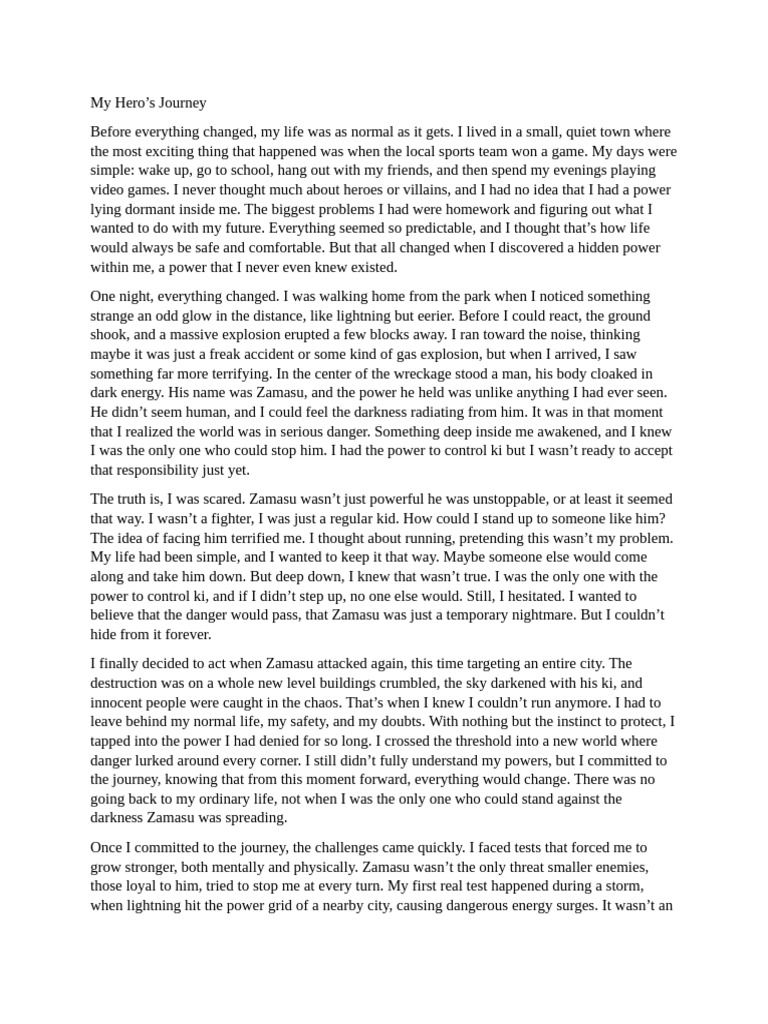 My Hero's Journey 1 | PDF