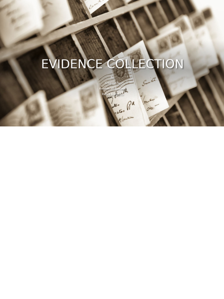 Evidence Collection | PDF