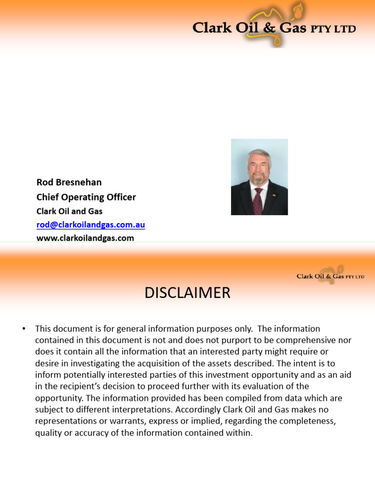Clark Oil and Gas Presentation | PDF | Petroleum Reservoir | Natural Gas