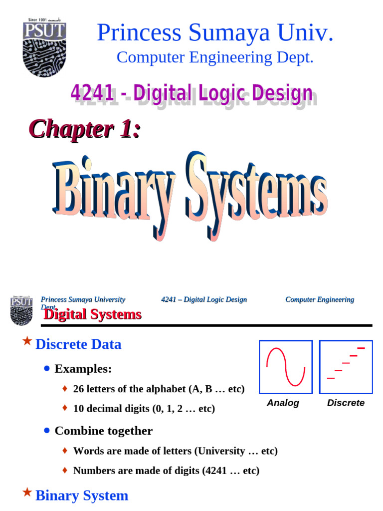 Chapter 1 Binary Systems | PDF | Notation | Computing