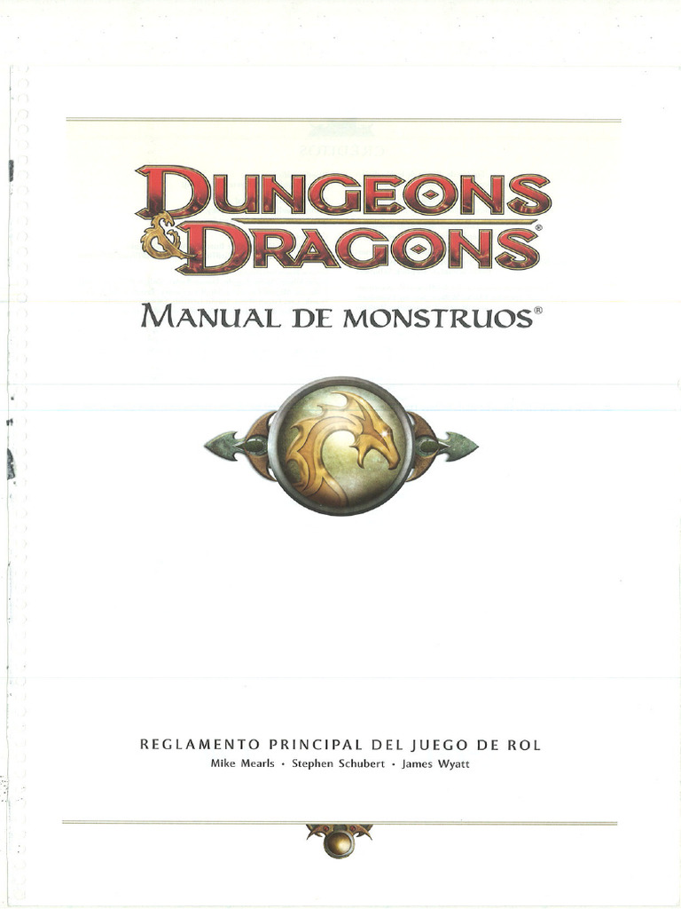 D&D 4ta Manual de Monstruos (Dndblack - Comze.com) | PDF