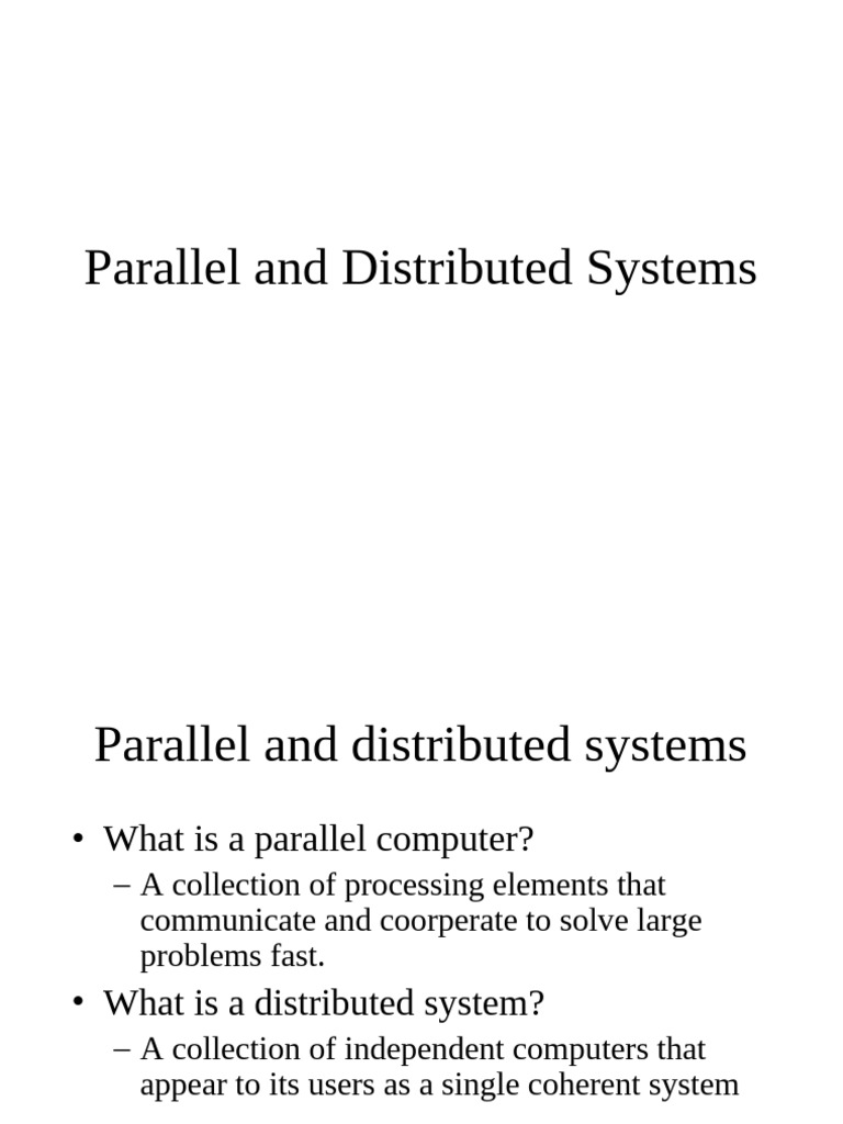 Understanding Parallel and Distributed Systems | PDF | Multi Core ...