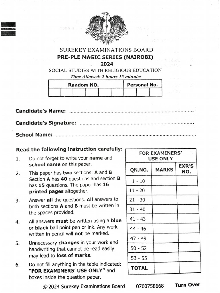 Sure Key Social Studies Magic Series 2024 | PDF