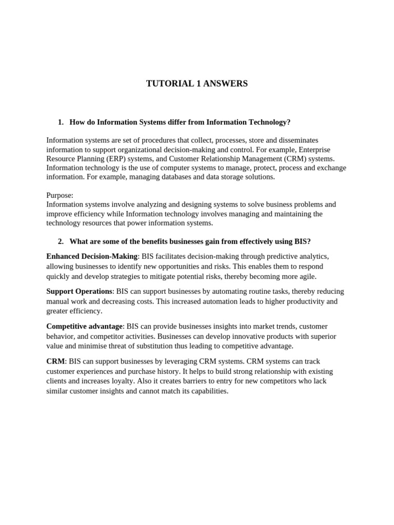 BIS tuto 1 | PDF | Analytics | Customer Relationship Management