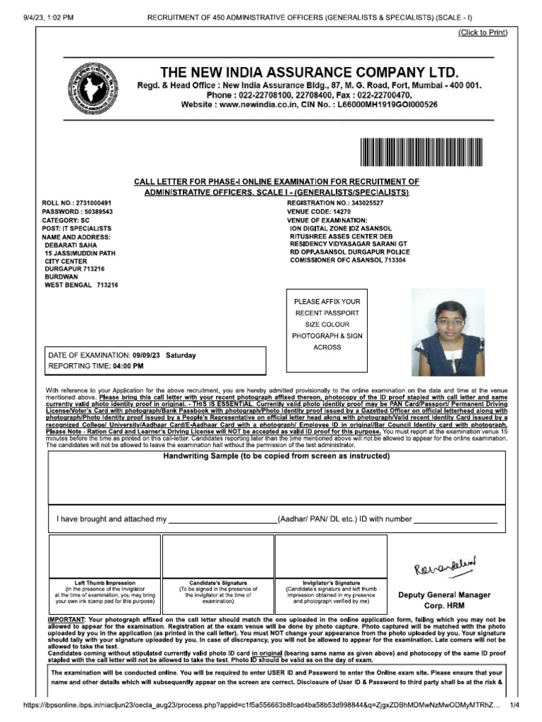 niacl print form | PDF