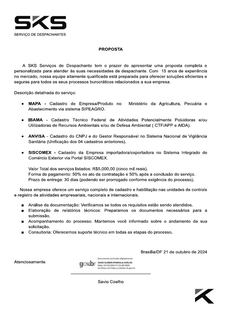 Exemplo de Proposta - Assessoria | PDF