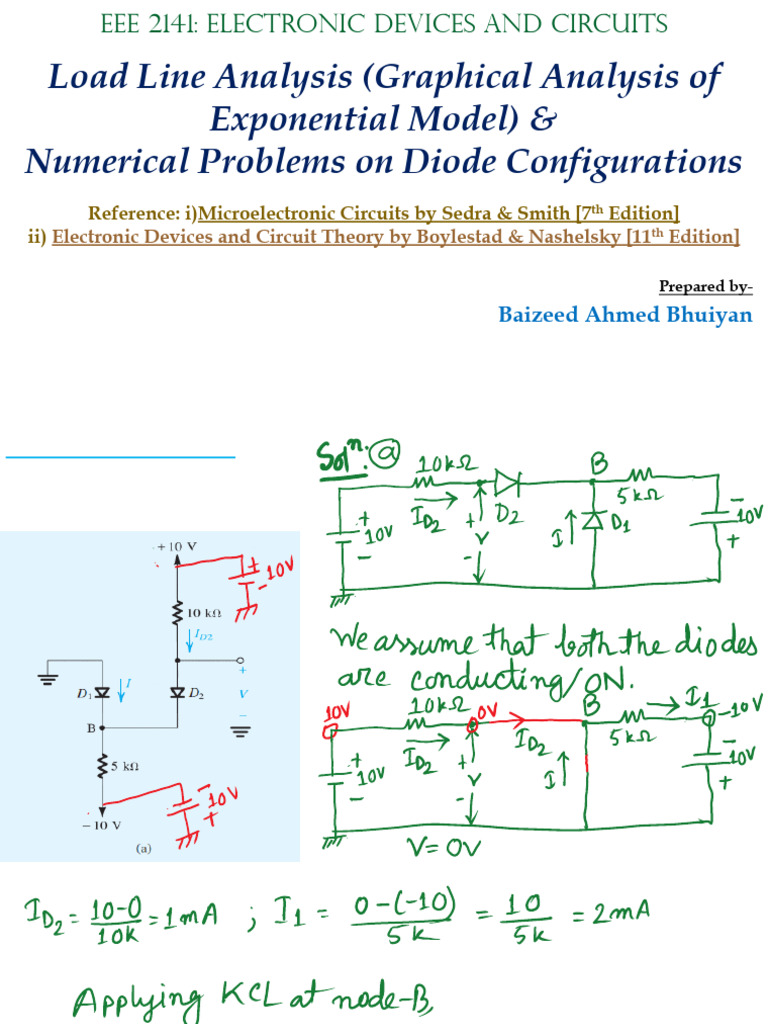 EEE 2141 - L3 - 08-11-2023 - Spring 2023 | PDF | Diode | Electrical Network