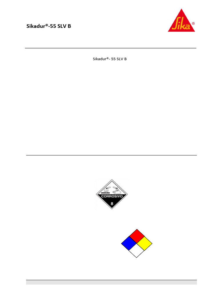 Sikadur® - 55 SLV B | PDF | Contaminación | Toxicología