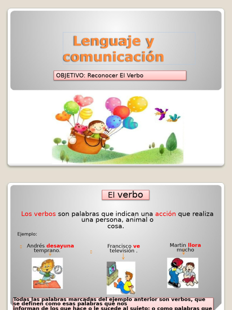 Lenguaje El Verbo | PDF | Verbo | Conjugación gramatical