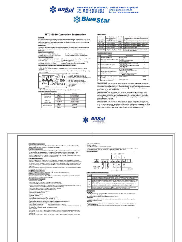 Elitech MTC-5080 | PDF