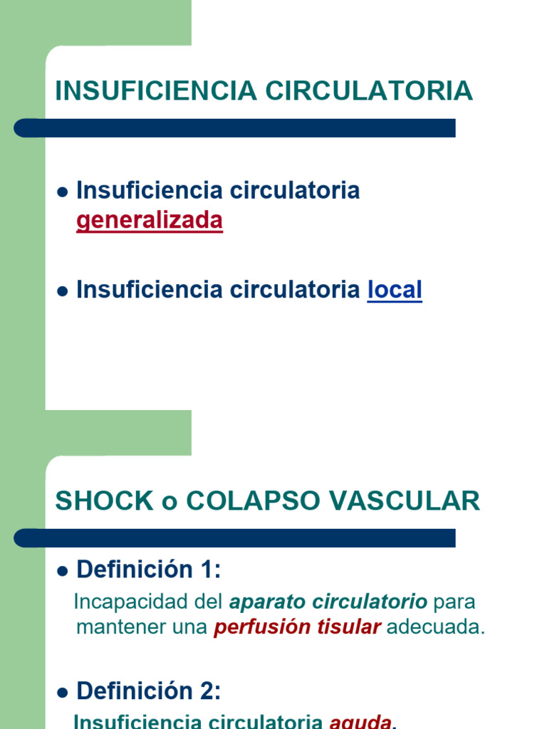 SHOCK Enf | PDF | Choque (circulatorio) | Enfermedades y trastornos humanos