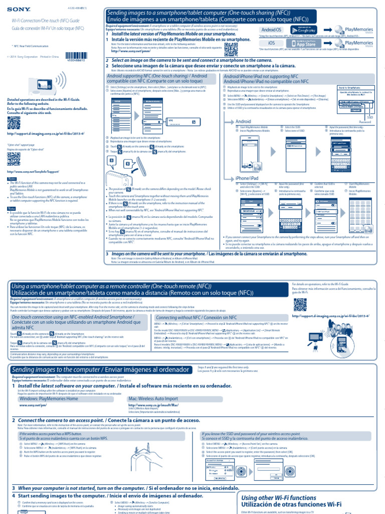 DSC-HX60 Wifi Es | PDF | Smartphone | Wifi