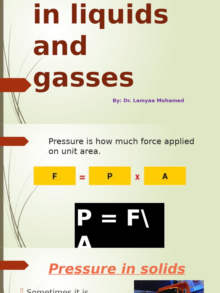 Understanding Pressure in Liquids and Gases | PDF | Philosophy ...